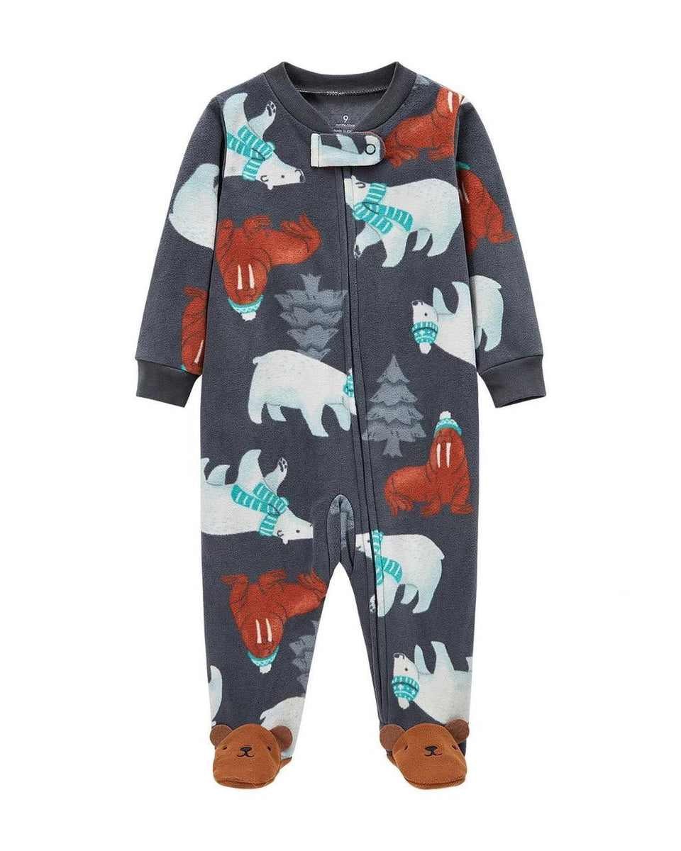 Bear Fleece Sleepsuit – Ninos Kids store