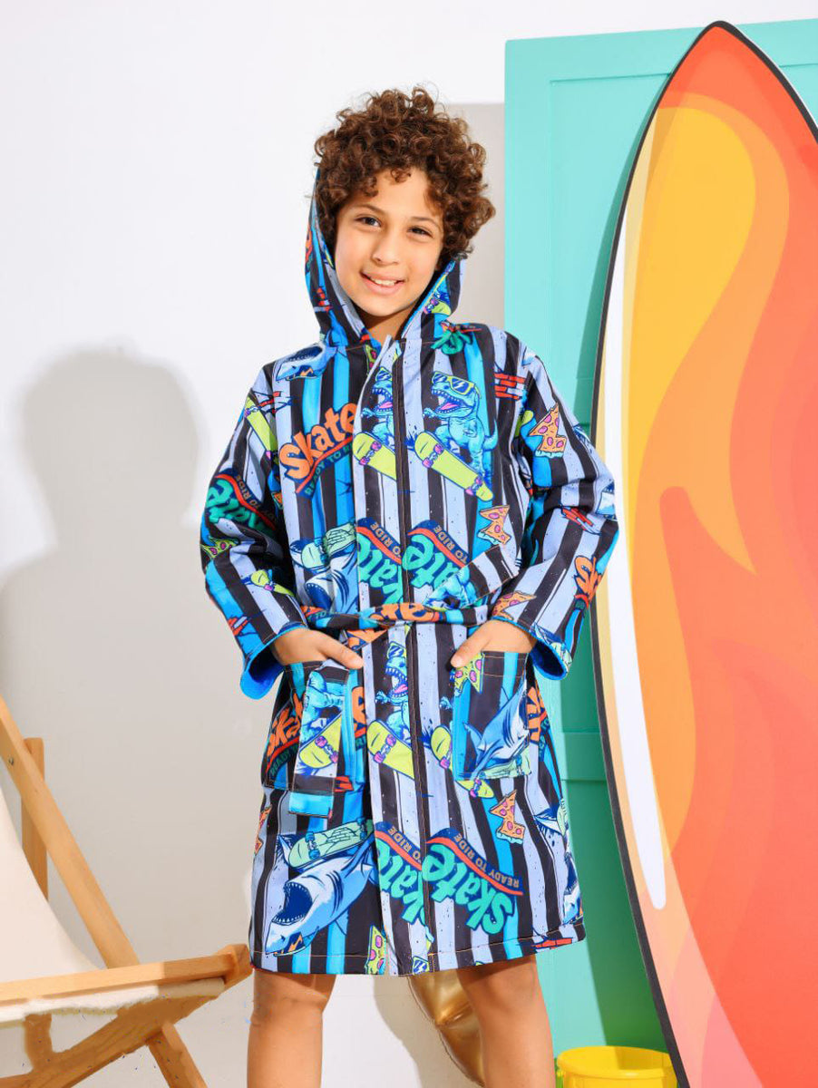 Striped Skate Swim Robe – Ninos Kids store